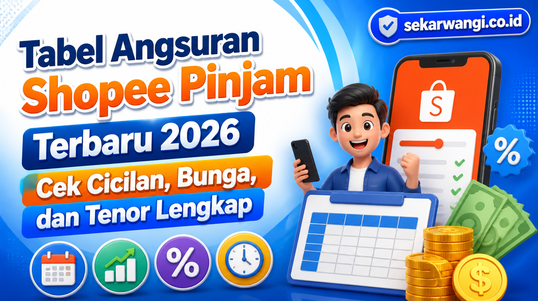 Tabel Angsuran Shopee Pinjam Terbaru 2026 Cek Cicilan, Bunga, dan Tenor ...